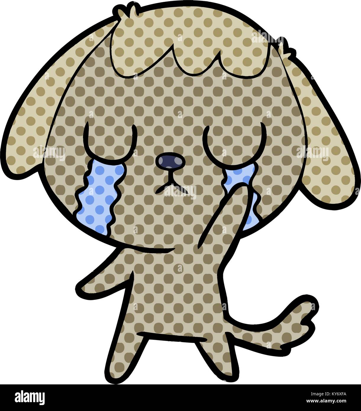 cute cartoon dog crying Stock Vector Image & Art - Alamy