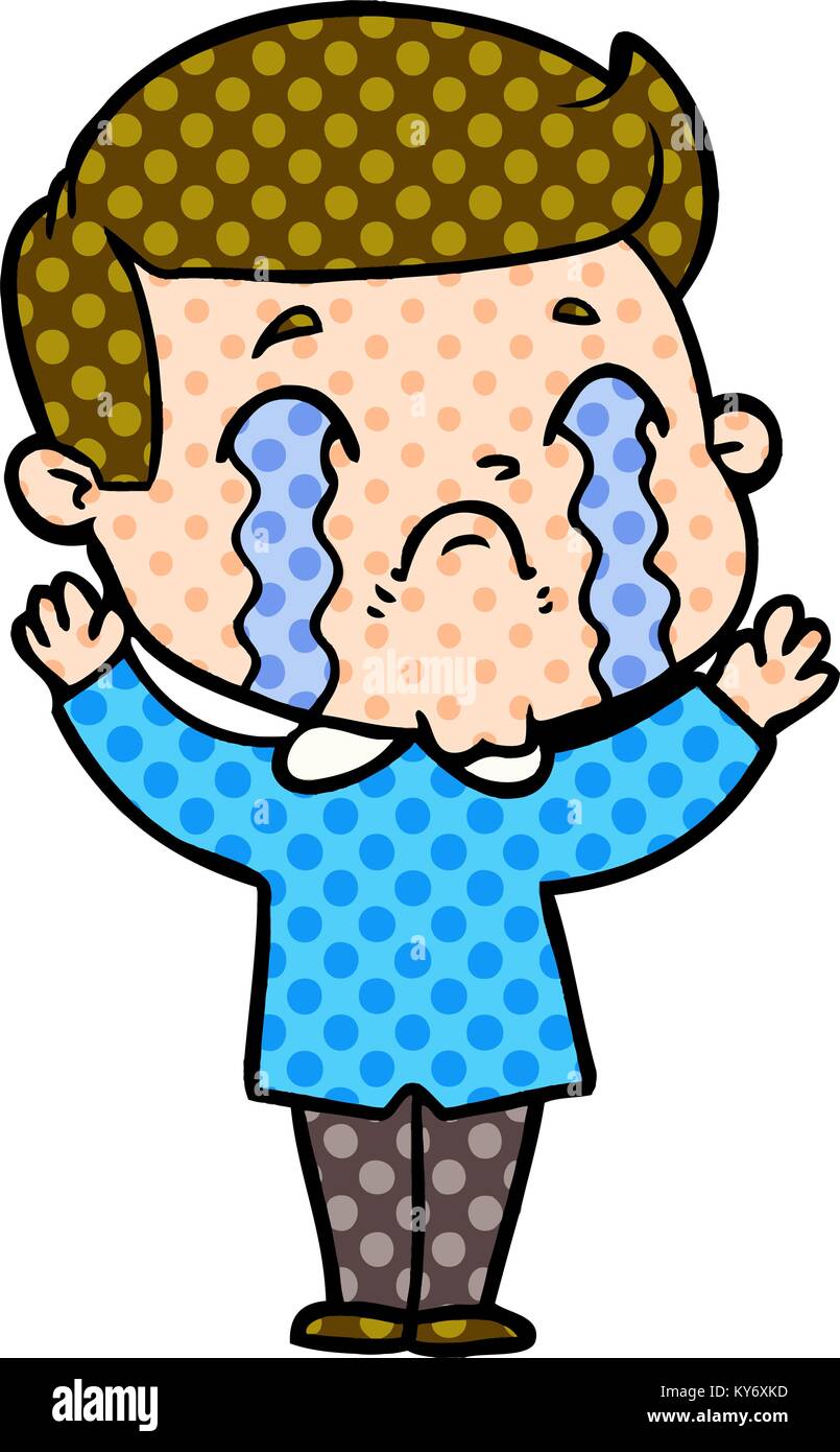 cartoon man crying Stock Vector Image & Art - Alamy