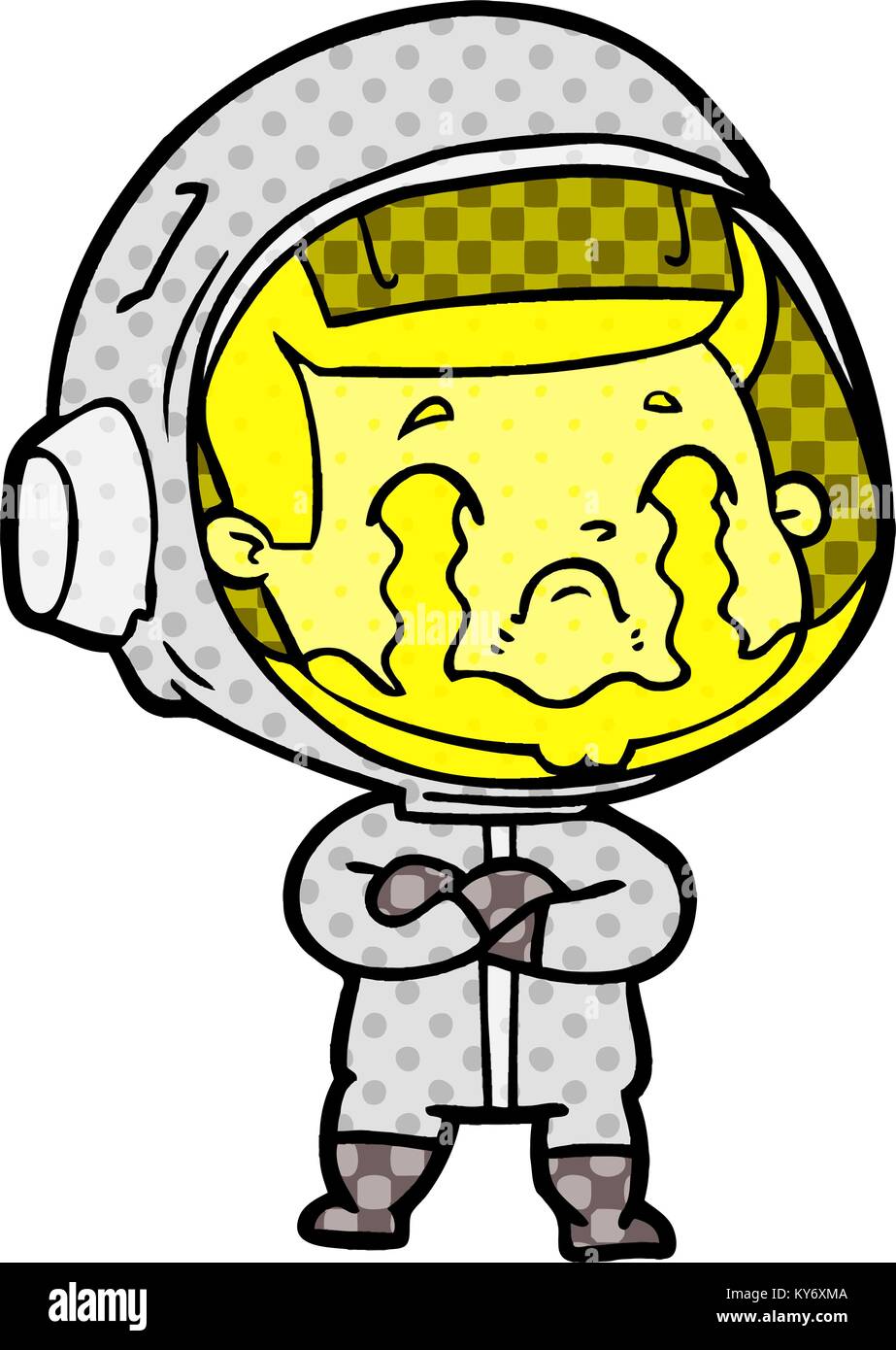 cartoon crying astronaut Stock Vector Image & Art - Alamy