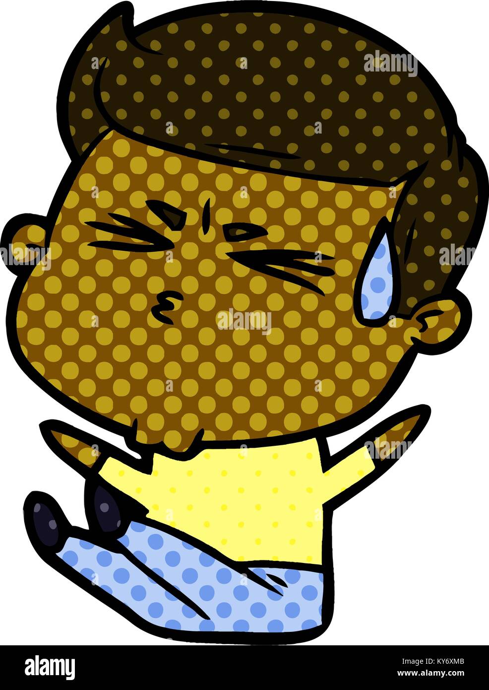 cartoon man sweating Stock Vector Image & Art - Alamy