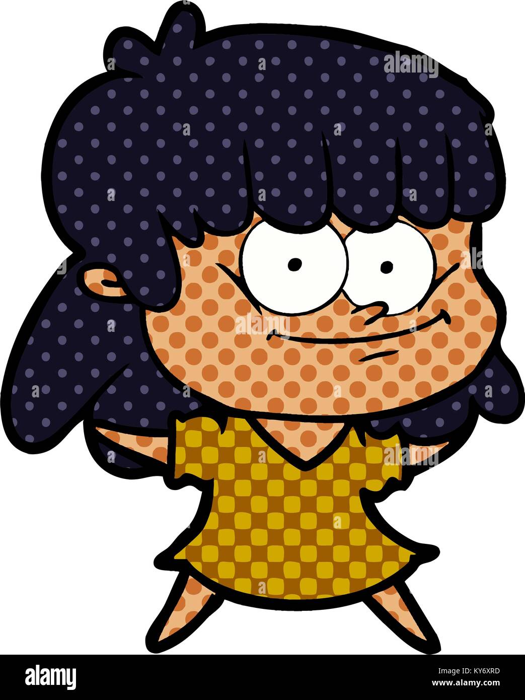 Cartoon Girl Smiling Stock Vector Image And Art Alamy