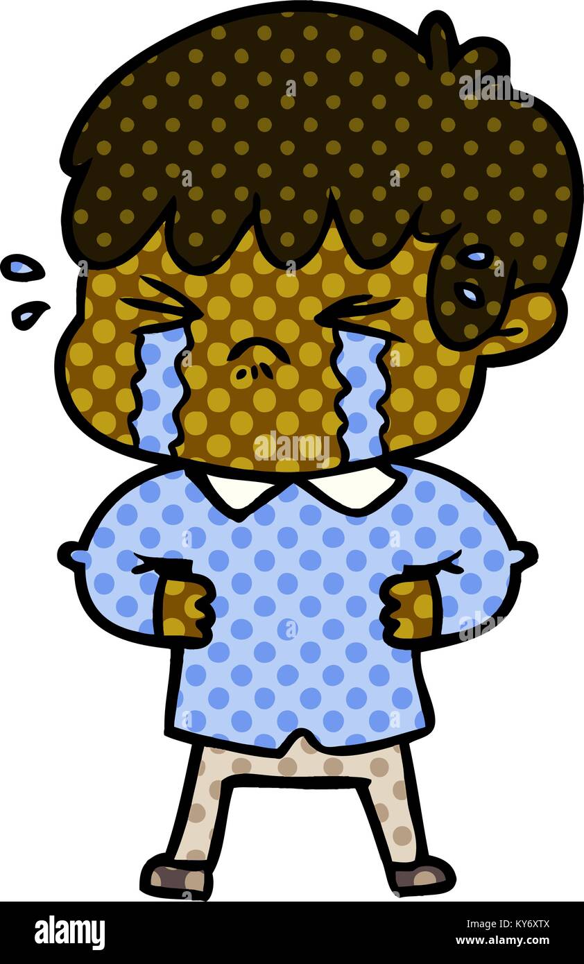 crying boy cartoon Stock Vector Image & Art - Alamy
