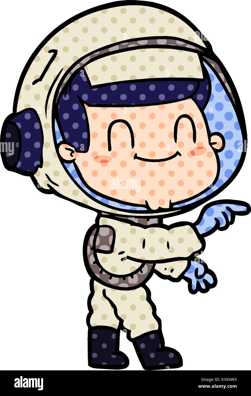 happy cartoon astronaut man Stock Vector Image & Art - Alamy