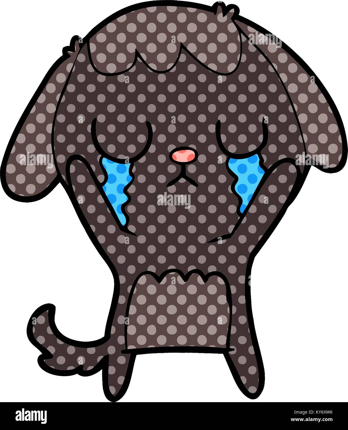 cute cartoon dog crying Stock Vector Image & Art - Alamy