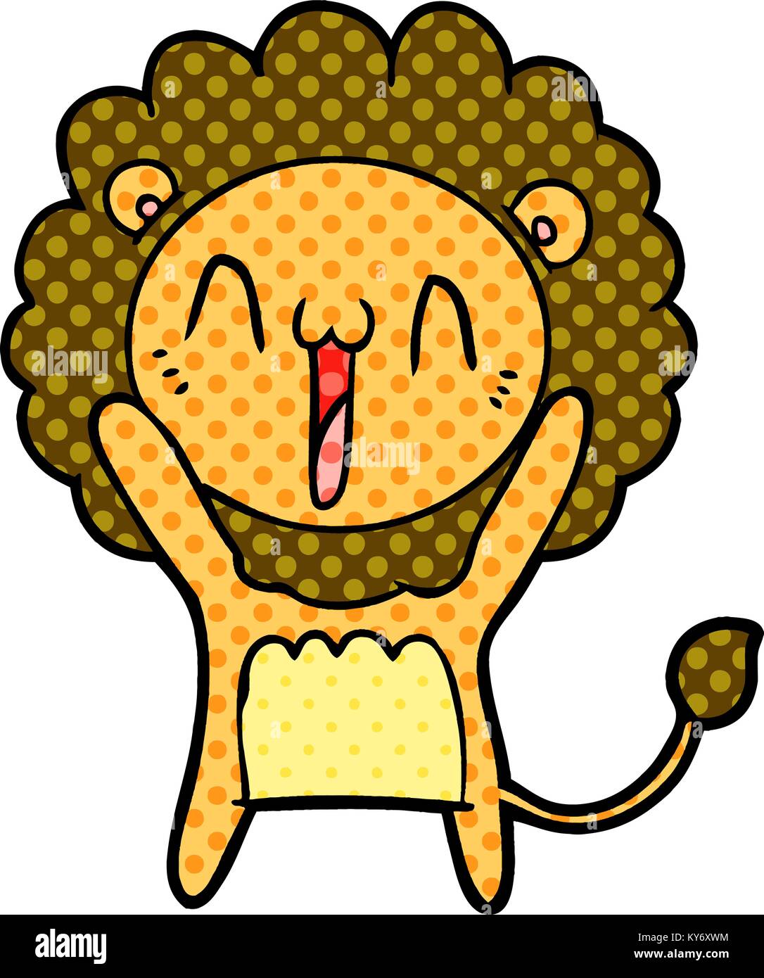 happy cartoon lion Stock Vector Image & Art - Alamy