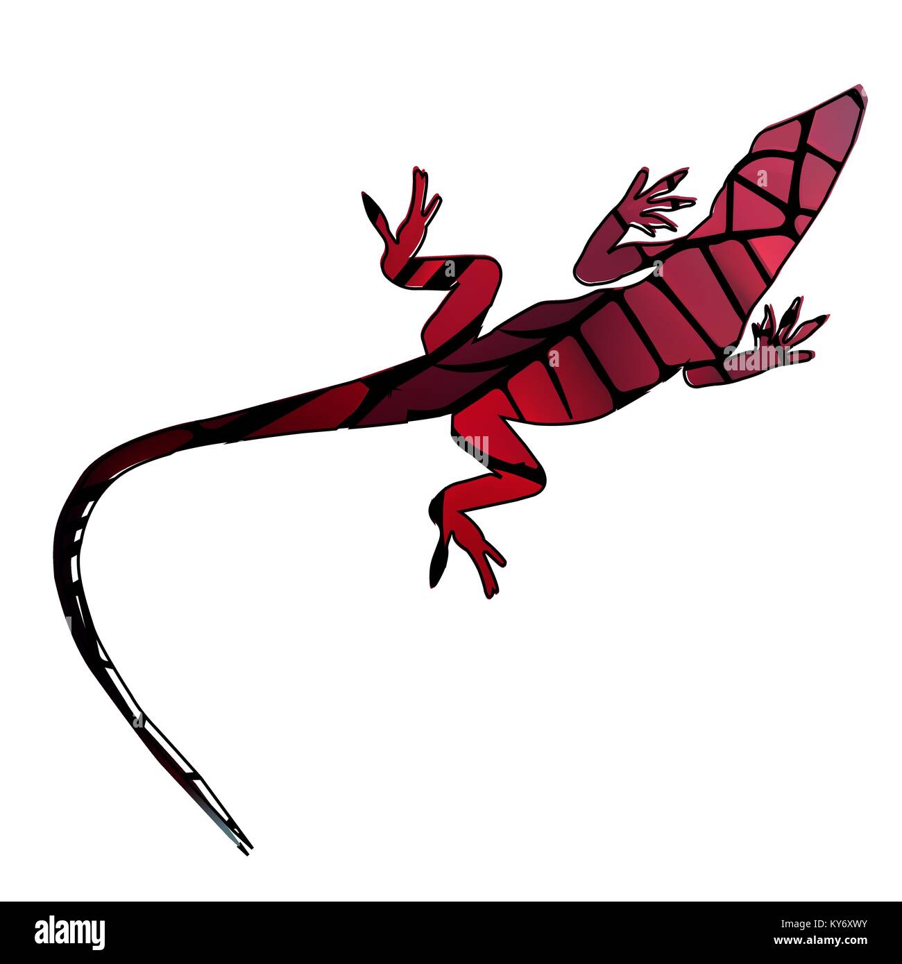 Exotic lizard figurine in the form of glowing stained glass Stock ...