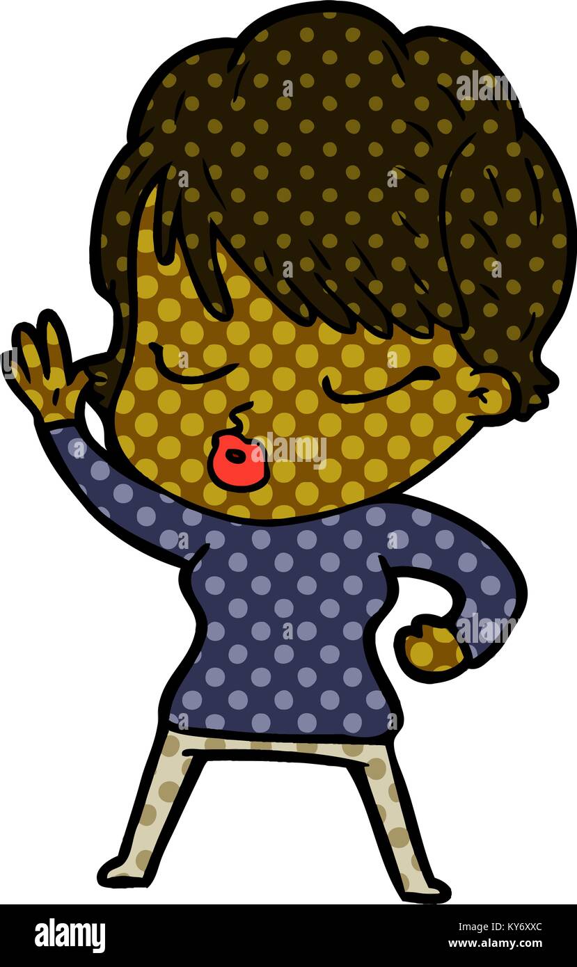 cartoon woman with eyes shut Stock Vector Image & Art - Alamy