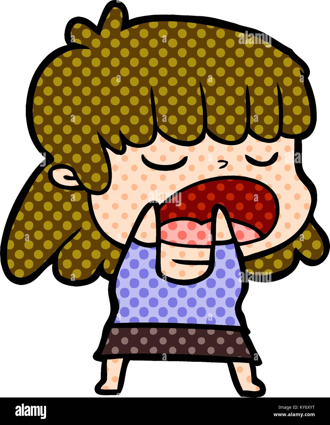 cartoon woman talking loudly Stock Vector Image & Art - Alamy