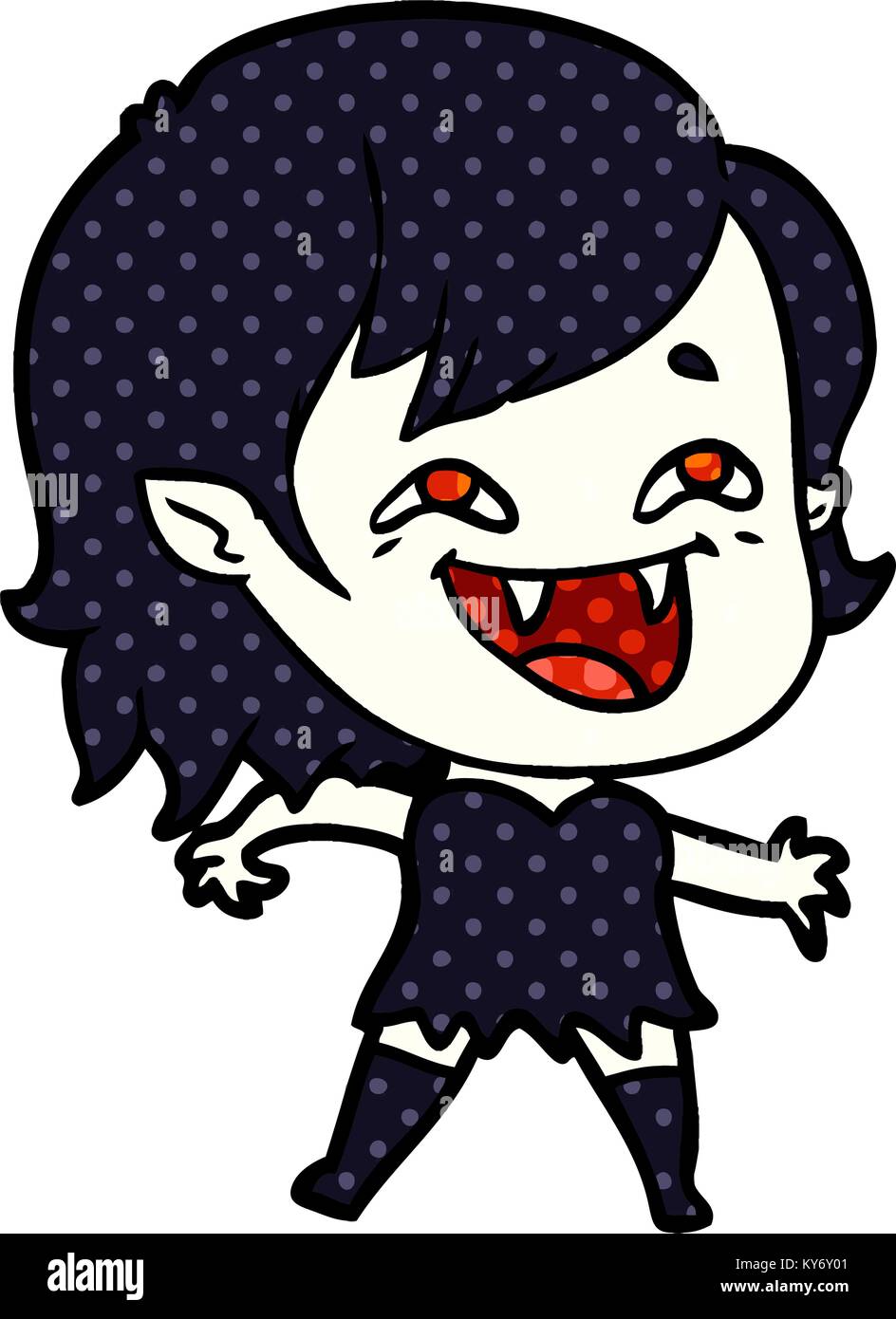 cartoon laughing vampire girl Stock Vector Image & Art - Alamy