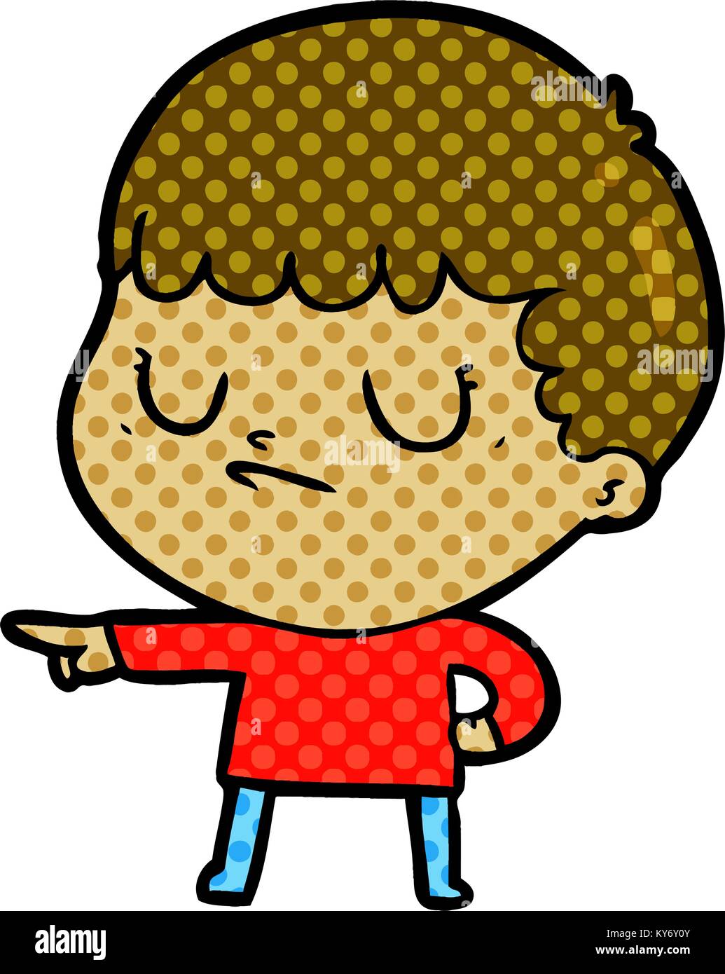 cartoon grumpy boy Stock Vector Image & Art - Alamy