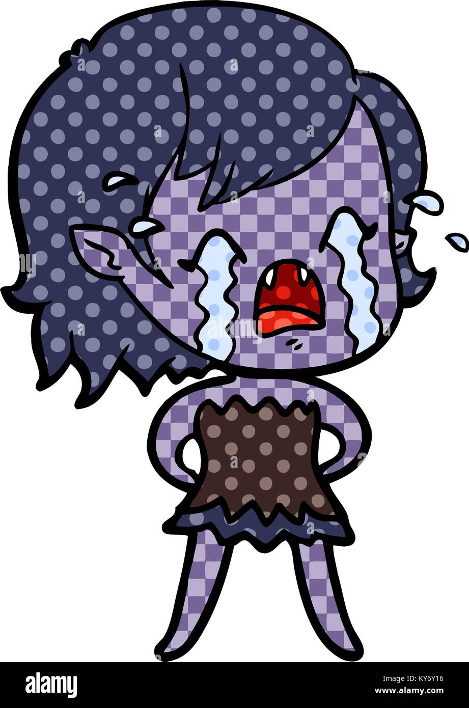 cartoon crying vampire girl Stock Vector Image & Art - Alamy