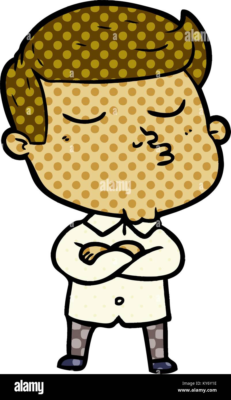 cartoon model guy pouting Stock Vector Image & Art - Alamy