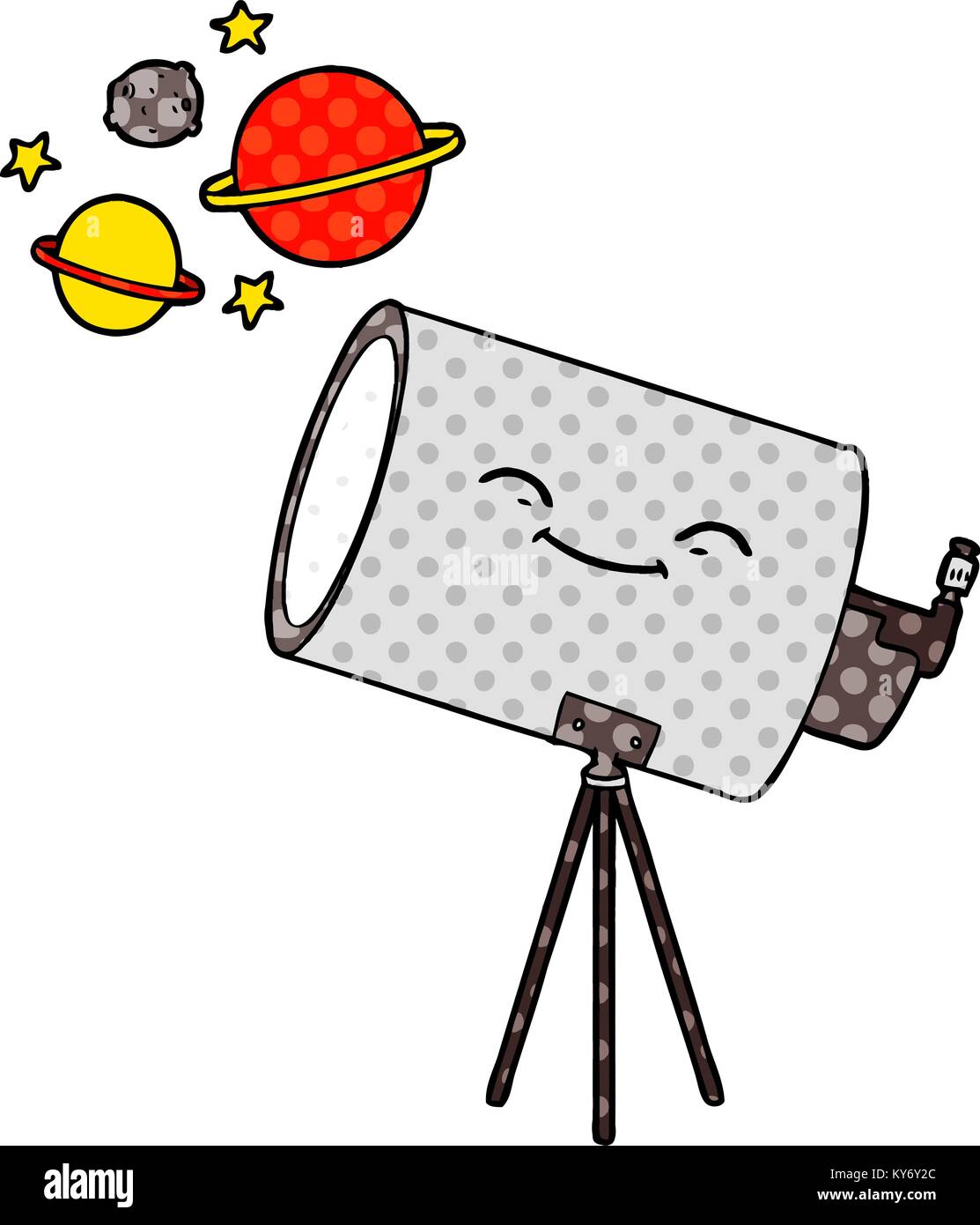 cartoon telescope with face Stock Vector Image & Art - Alamy
