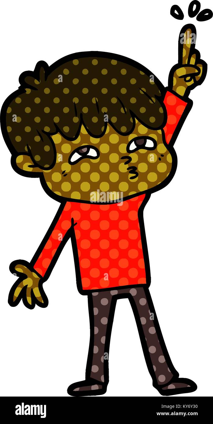 cartoon boy asking question Stock Vector Image & Art - Alamy