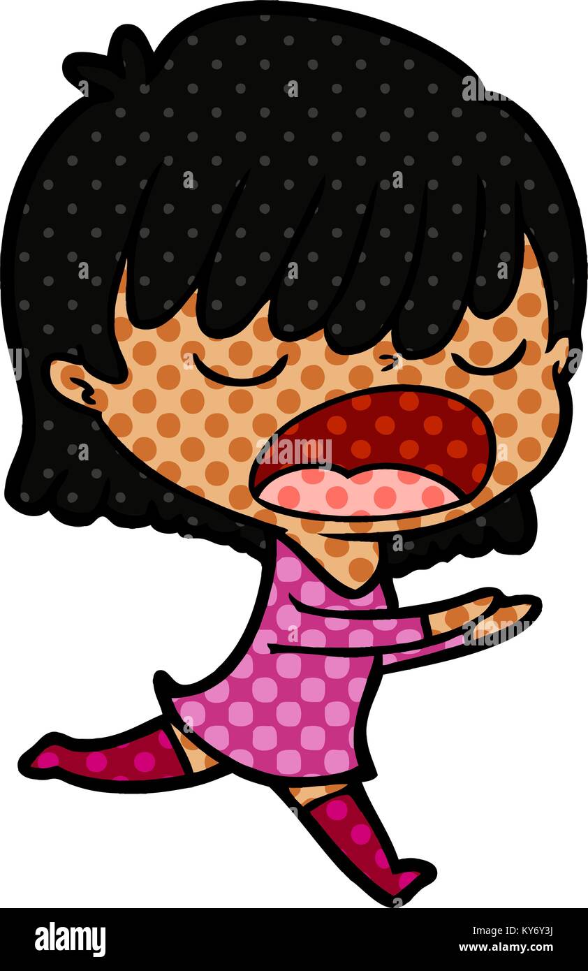 cartoon woman talking loudly Stock Vector Image & Art - Alamy