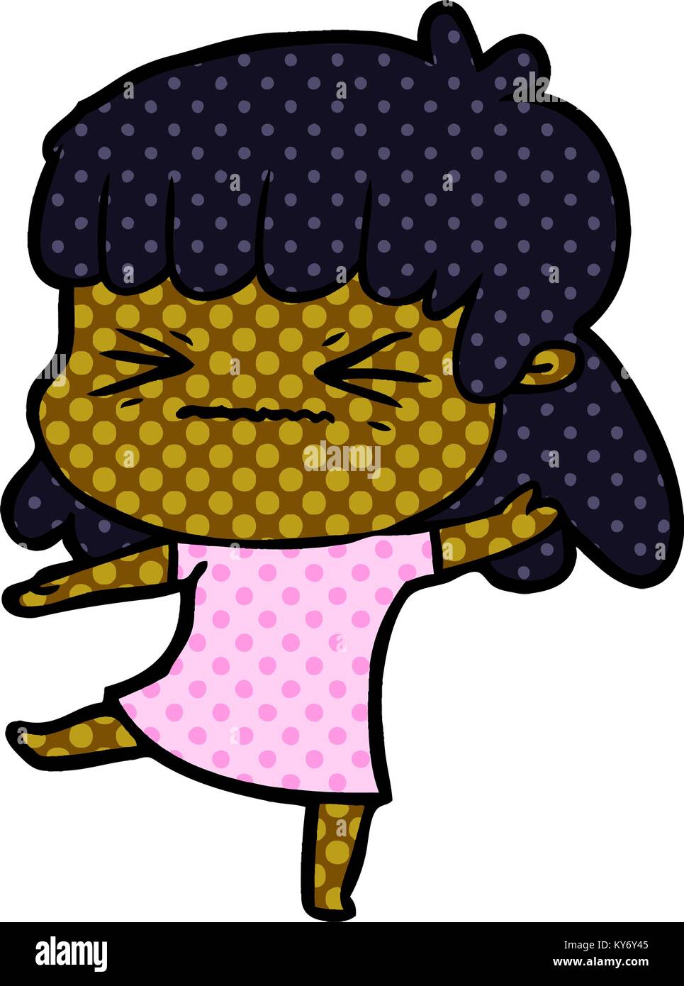 cartoon angry girl Stock Vector Image & Art - Alamy