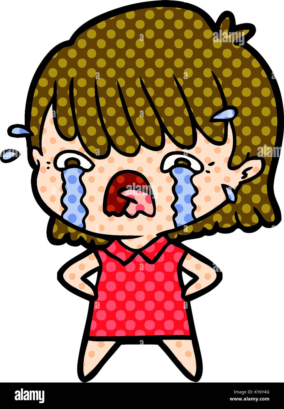 cartoon girl crying Stock Vector Image & Art - Alamy