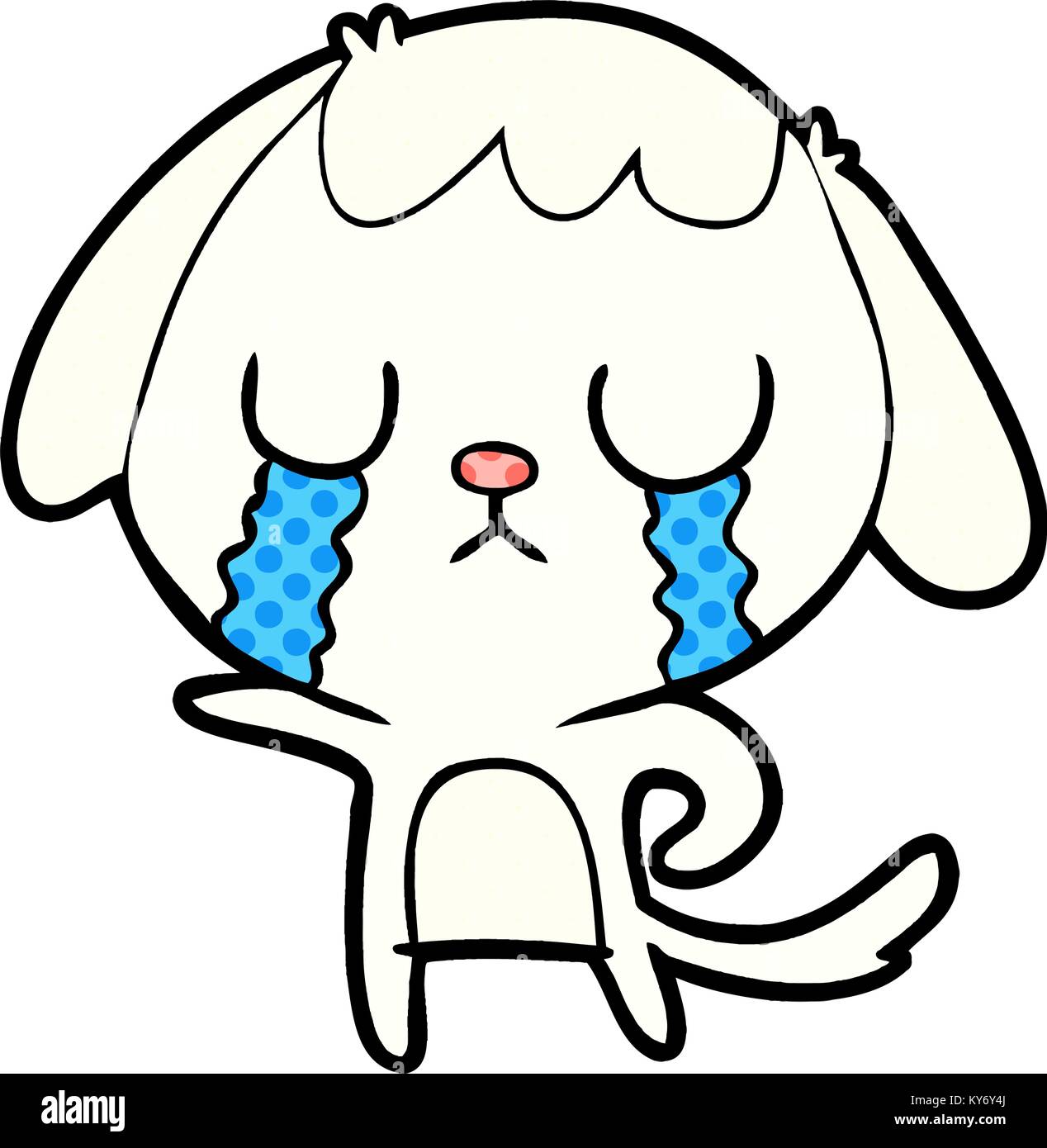 cute cartoon dog crying Stock Vector Image & Art - Alamy