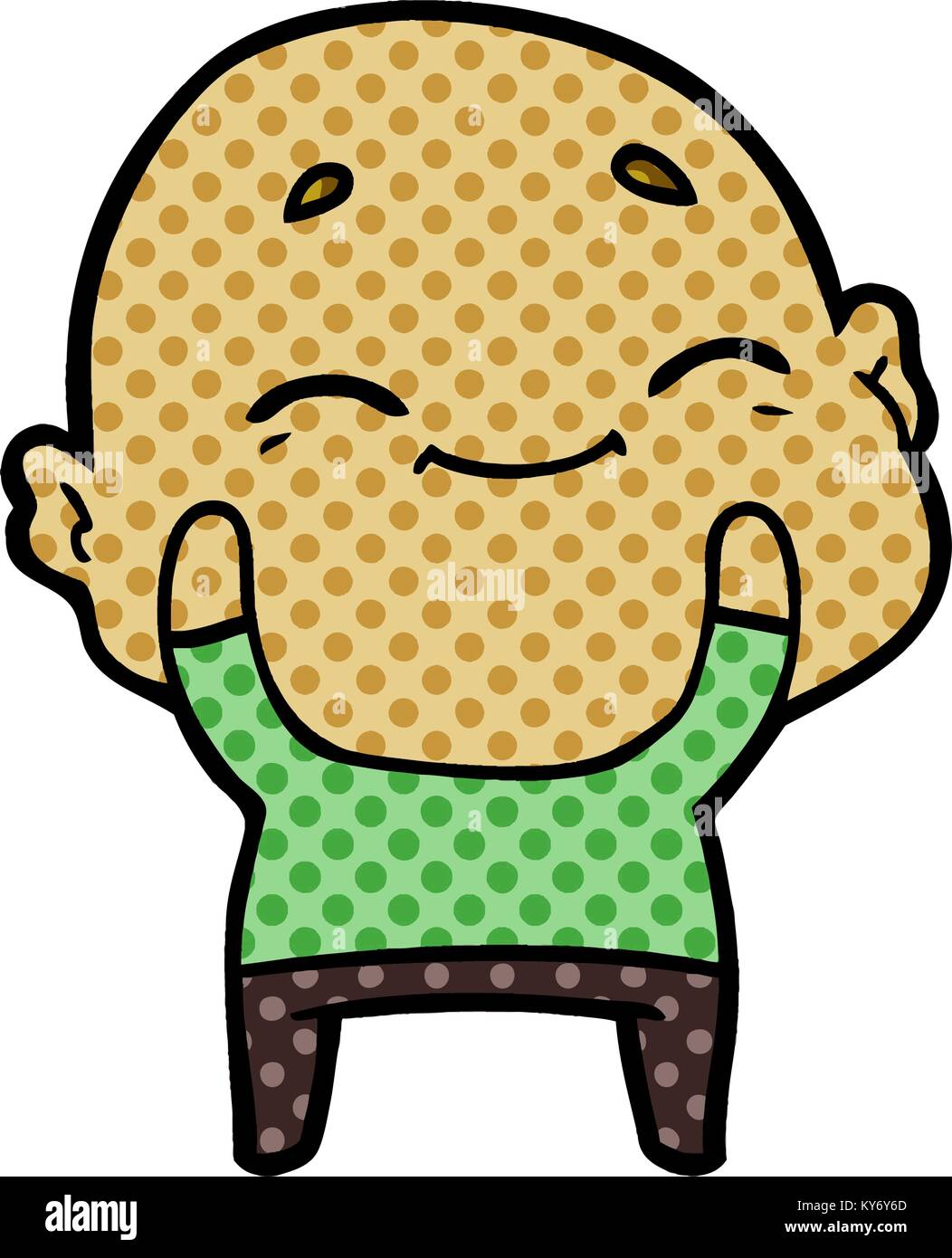 cartoon happy bald man Stock Vector Image & Art - Alamy