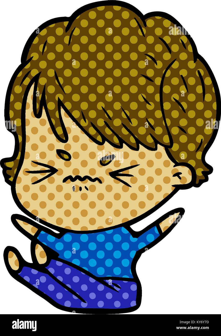 cartoon frustrated woman Stock Vector Image & Art - Alamy