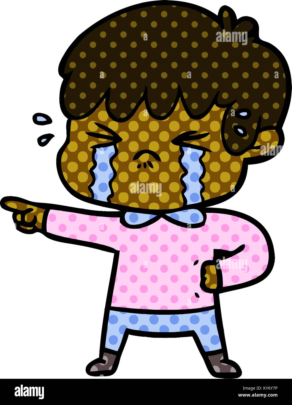 crying boy cartoon Stock Vector Image & Art - Alamy