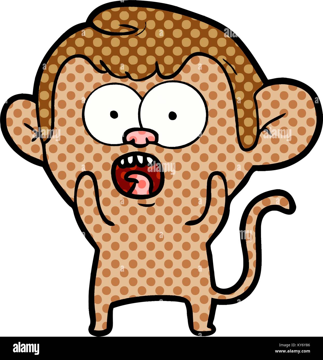 cartoon shocked monkey Stock Vector Image & Art - Alamy