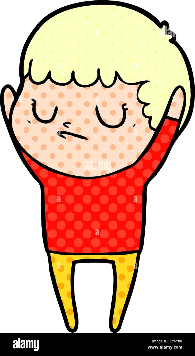 cartoon grumpy boy Stock Vector Image & Art - Alamy