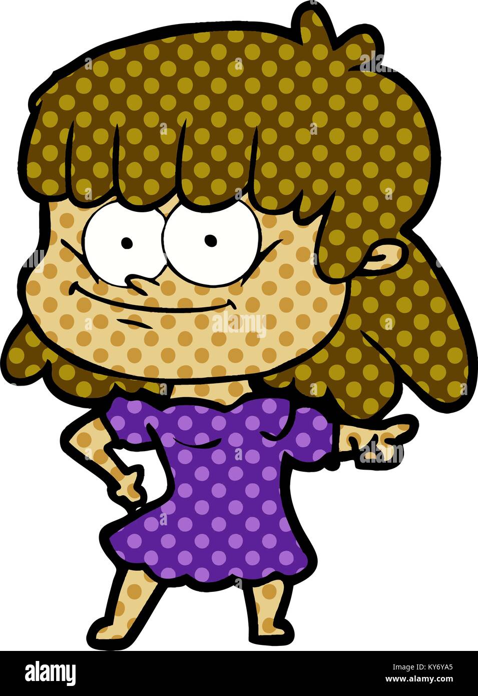 cartoon smiling woman Stock Vector Image & Art - Alamy