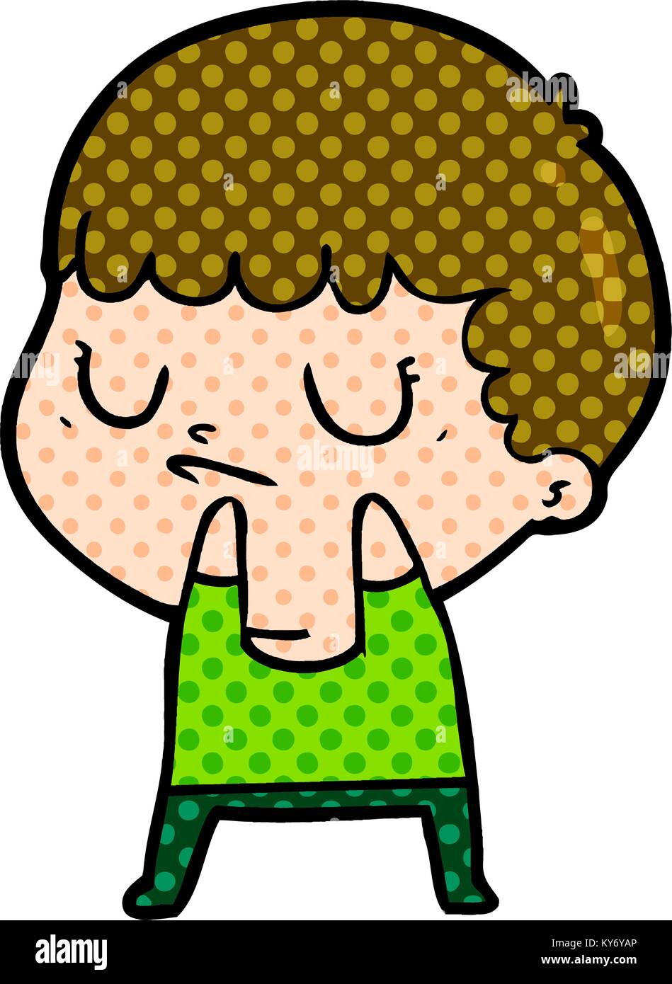 cartoon grumpy boy Stock Vector Image & Art - Alamy