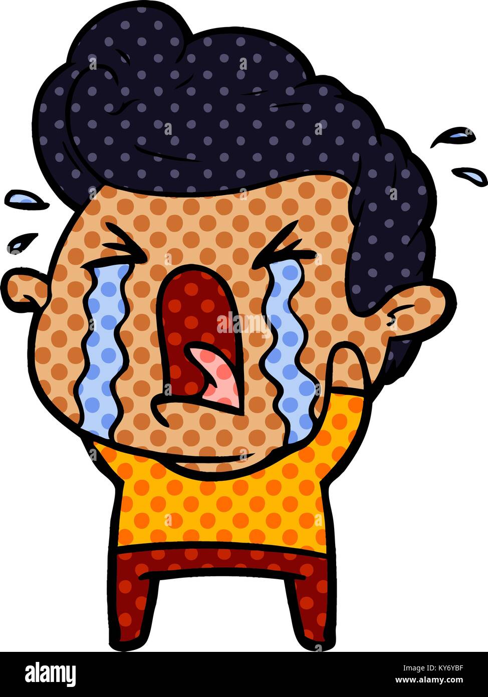 cartoon crying man Stock Vector Image & Art - Alamy