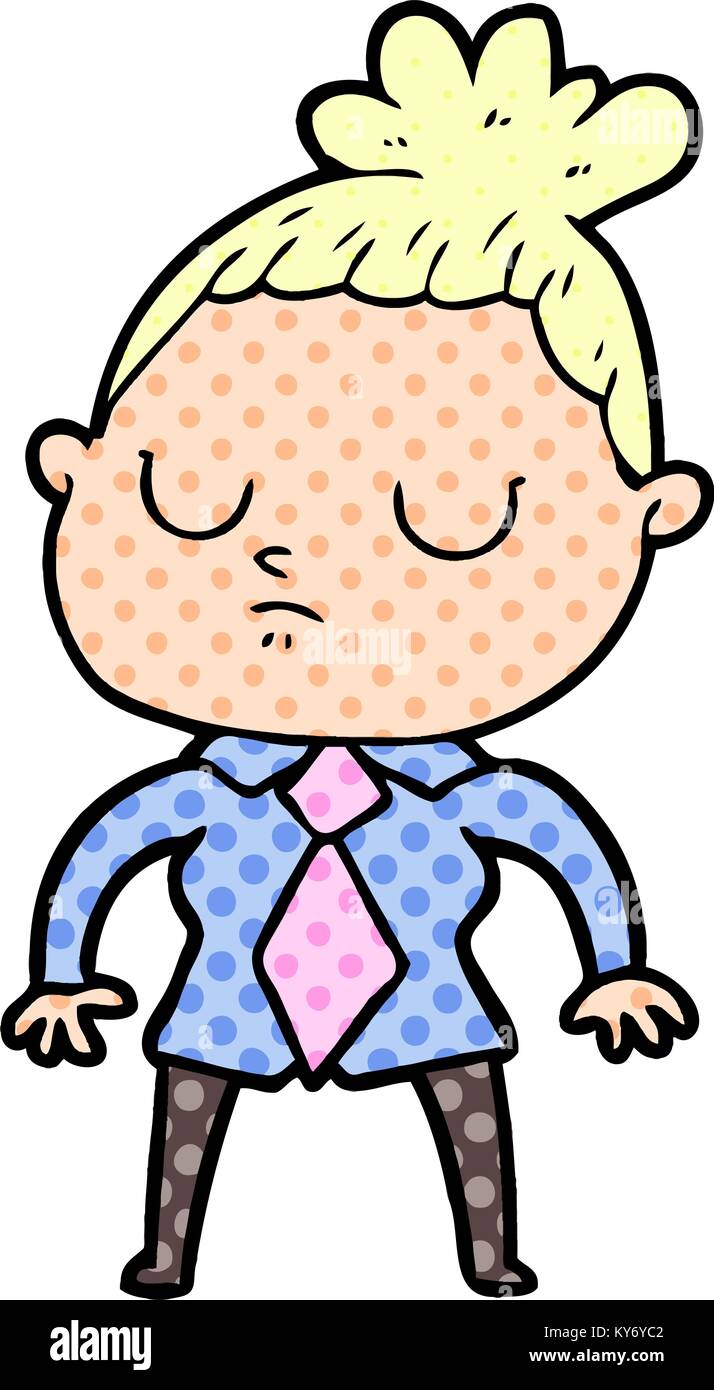 cartoon calm woman Stock Vector Image & Art - Alamy