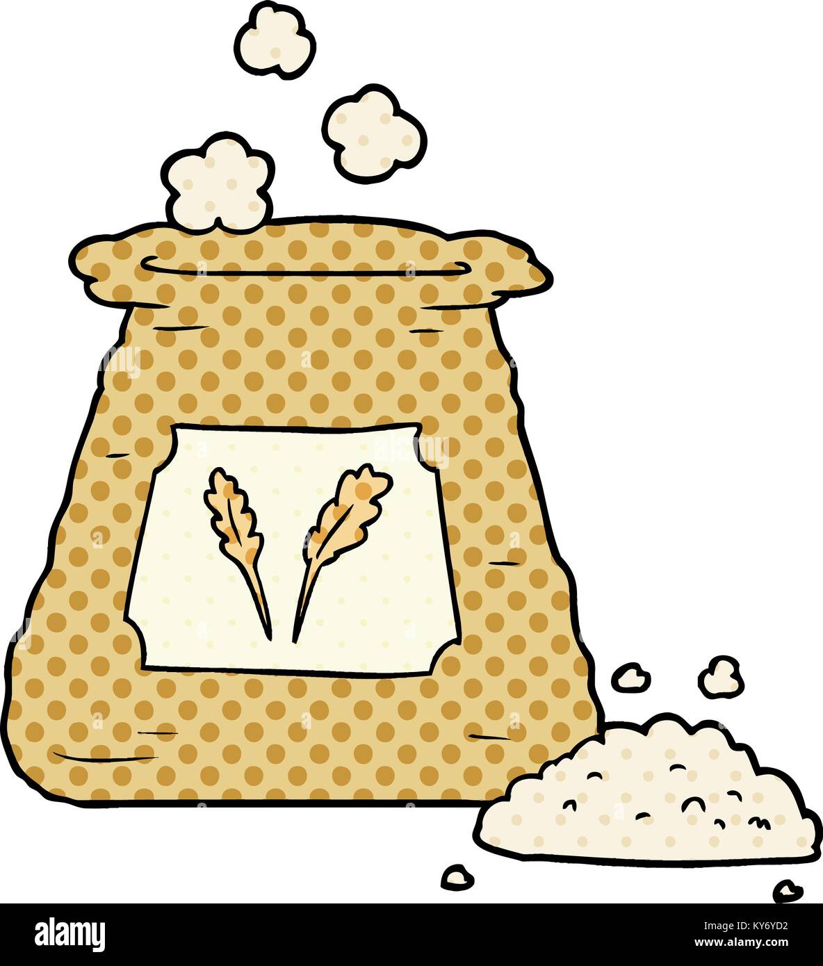 cartoon bag of flour Stock Vector Image & Art - Alamy