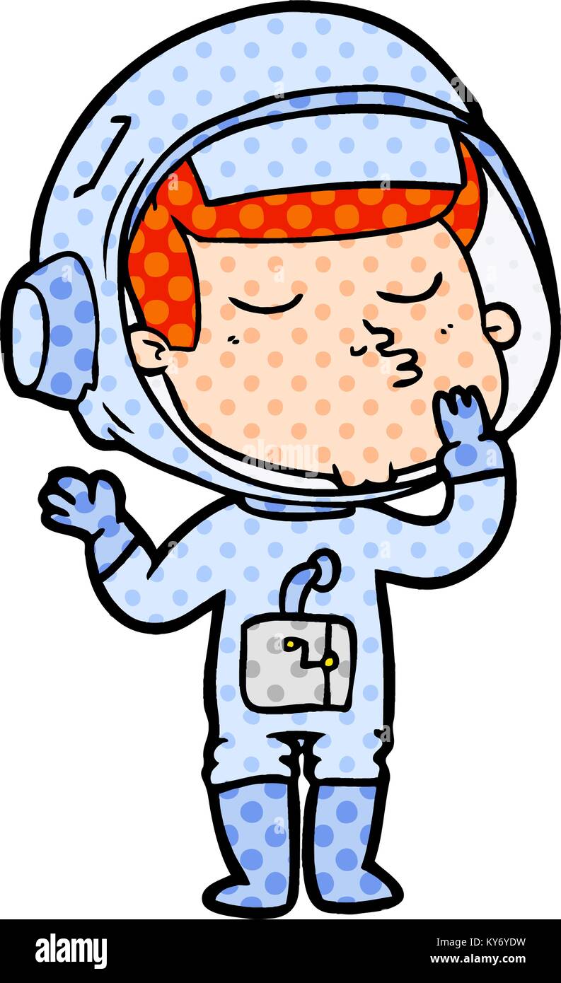 cartoon confident astronaut Stock Vector Image & Art - Alamy