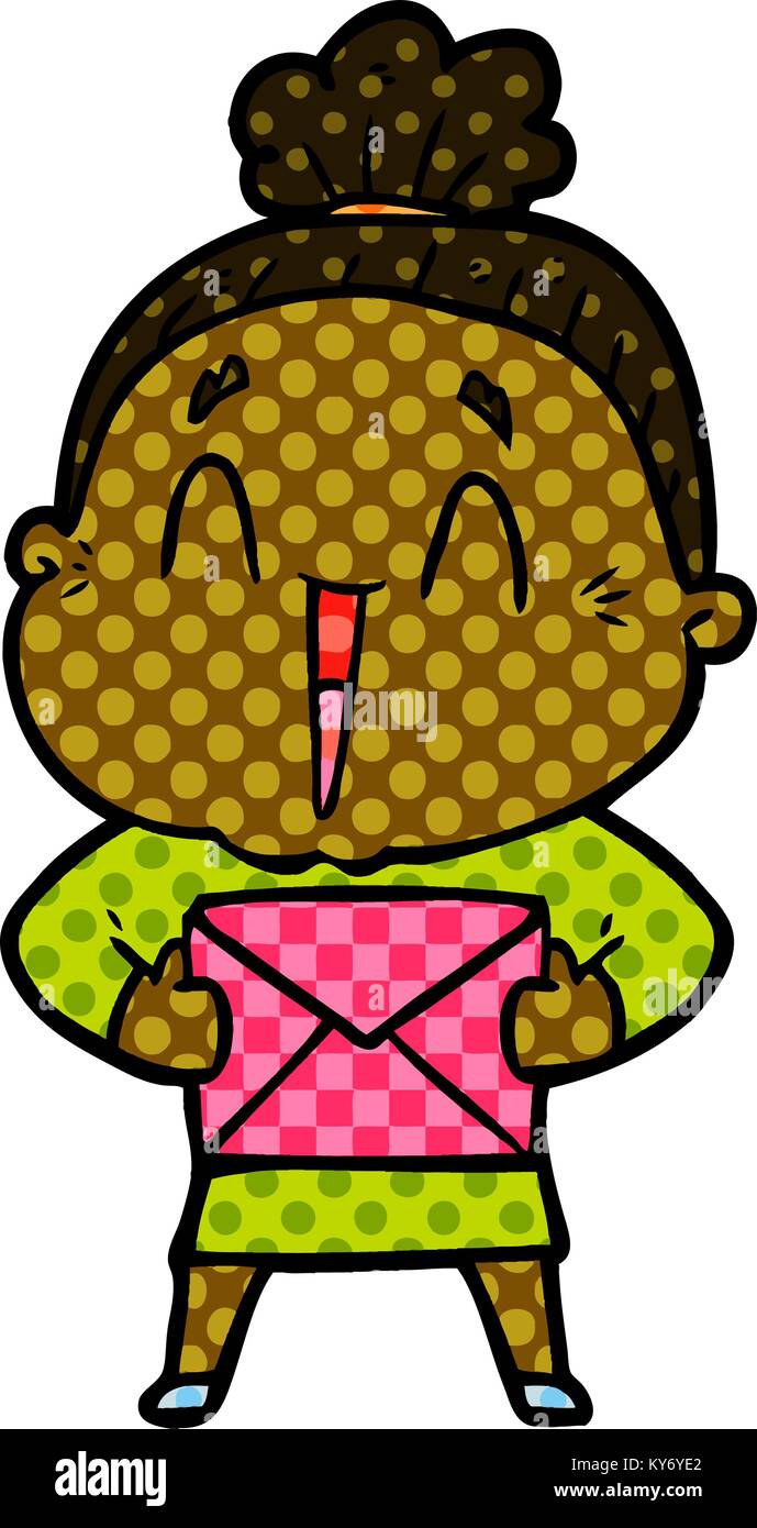 cartoon happy old lady Stock Vector Image & Art - Alamy