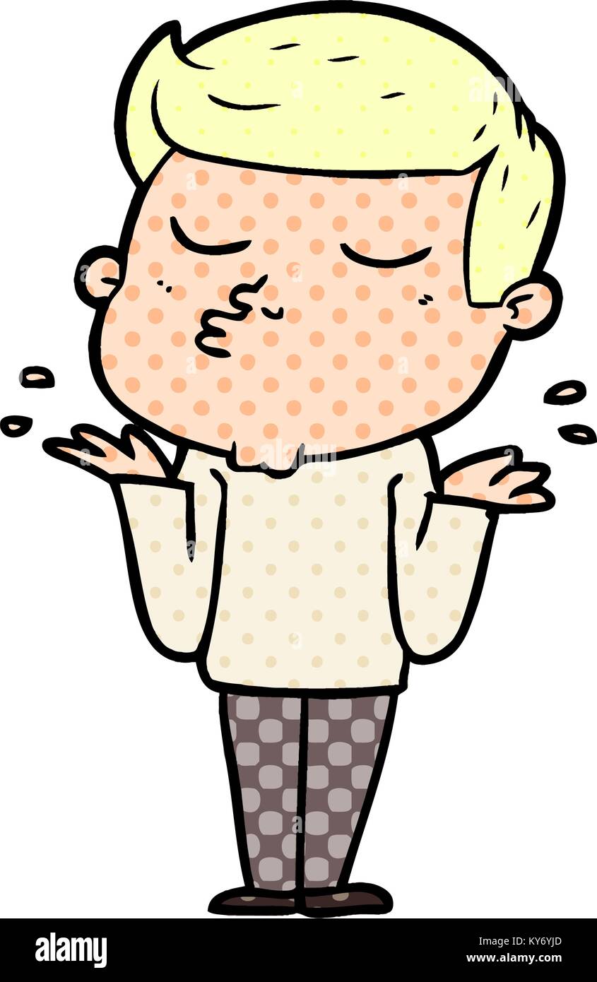 cartoon model guy pouting Stock Vector Image & Art - Alamy