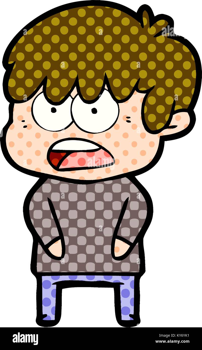 worried cartoon boy Stock Vector Image & Art - Alamy