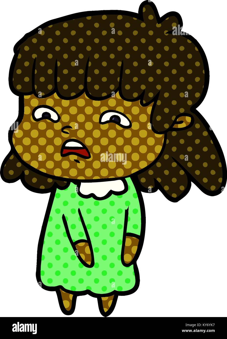 cartoon worried woman Stock Vector Image & Art - Alamy