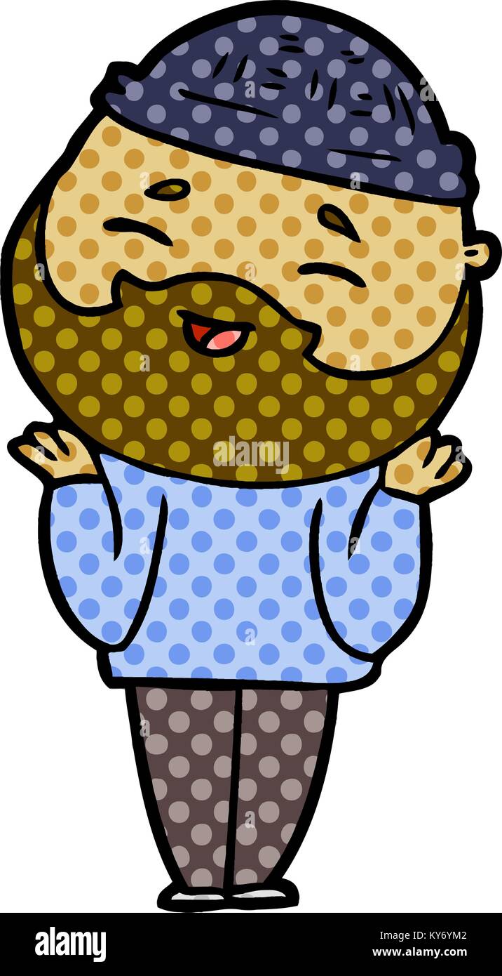 cartoon happy bearded man Stock Vector Image & Art - Alamy