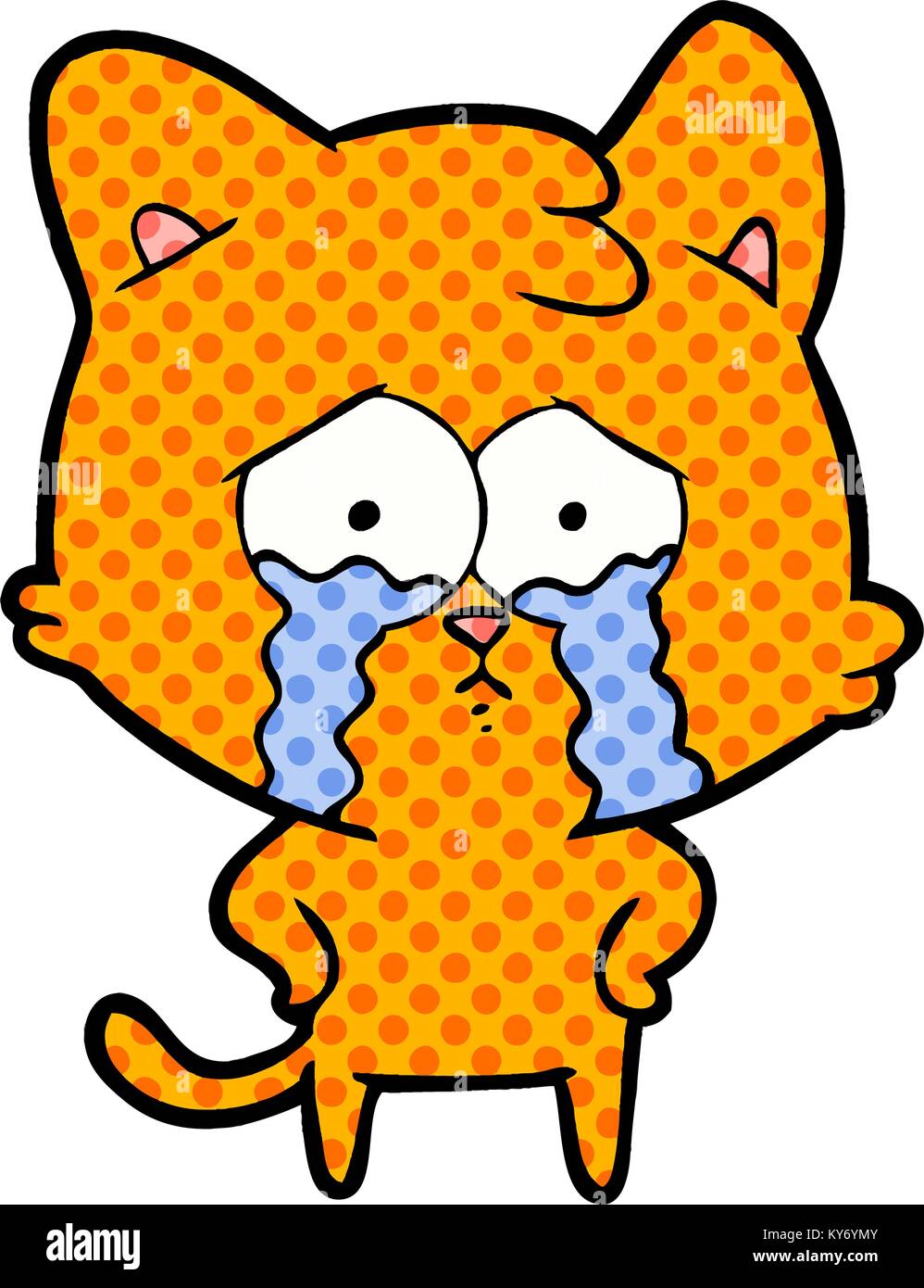 cartoon crying cat Stock Vector Image & Art - Alamy