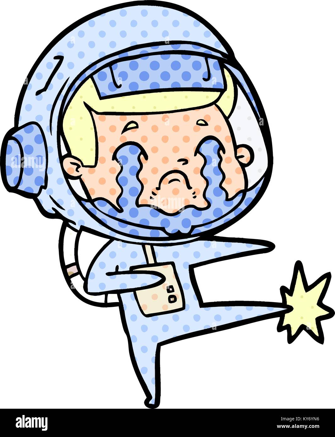 cartoon crying astronaut Stock Vector Image & Art - Alamy