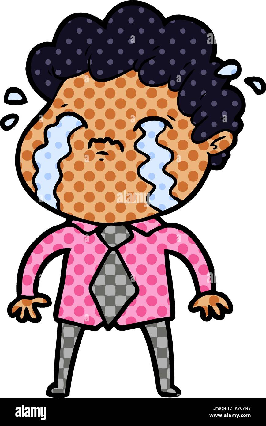 cartoon man crying Stock Vector Image & Art - Alamy