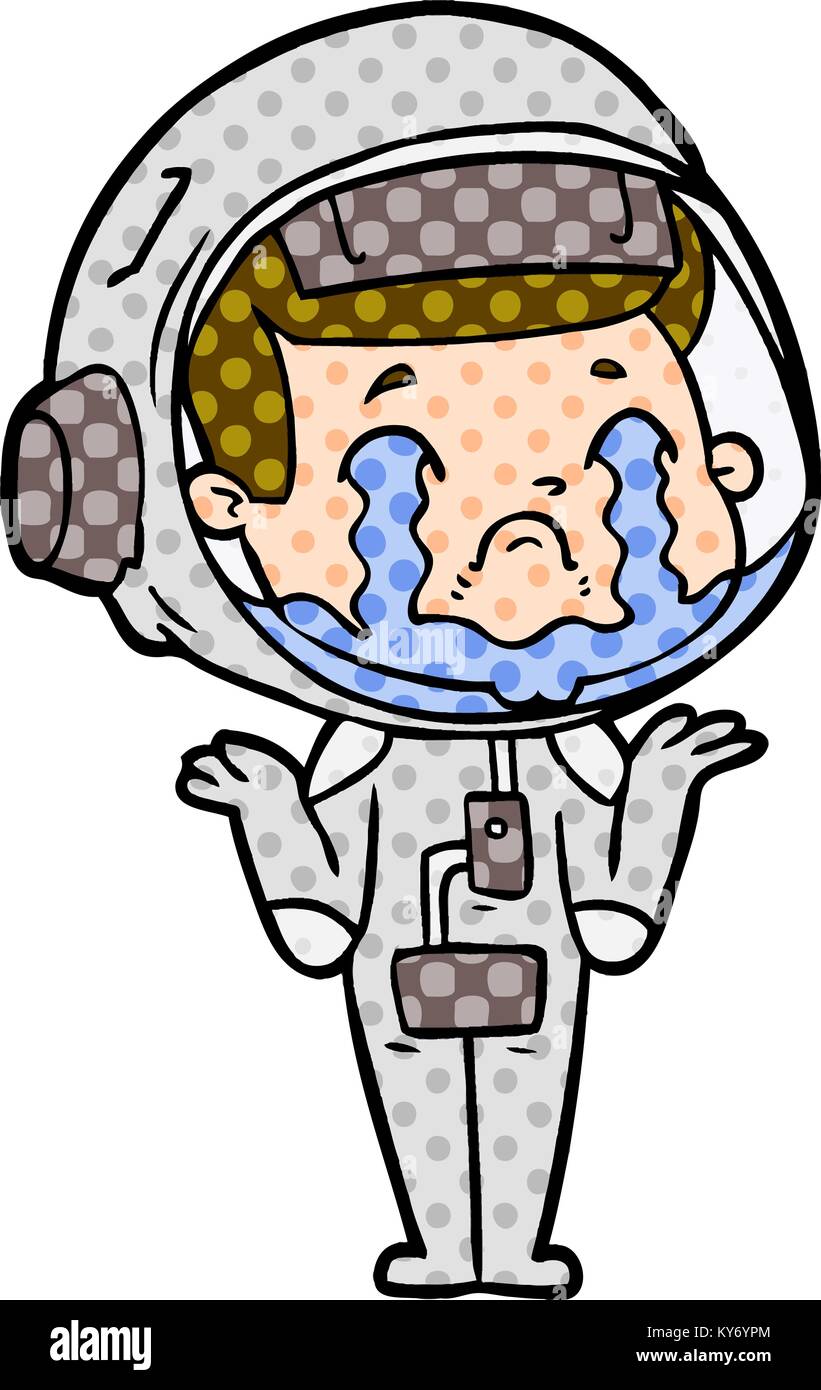 cartoon crying astronaut Stock Vector Image & Art - Alamy