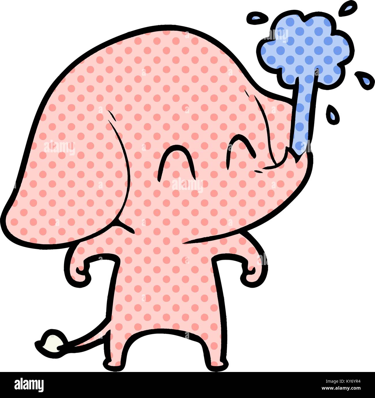 cute cartoon elephant spouting water Stock Vector Image & Art - Alamy