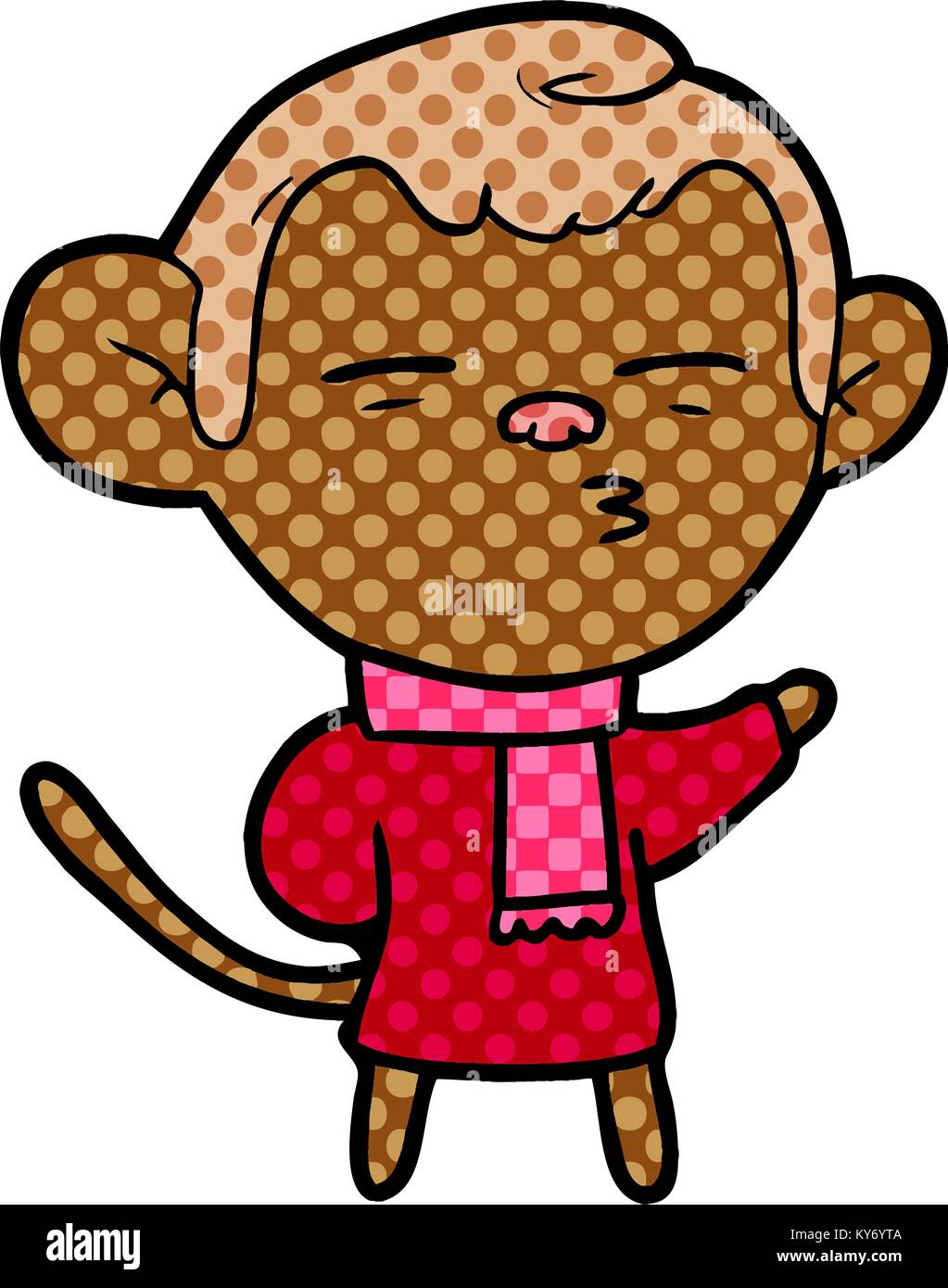 cartoon suspicious monkey Stock Vector Image & Art - Alamy