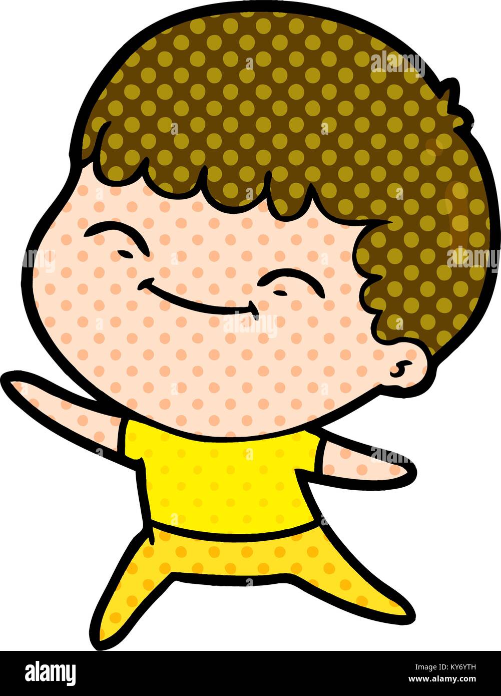 cartoon happy boy Stock Vector Image & Art - Alamy