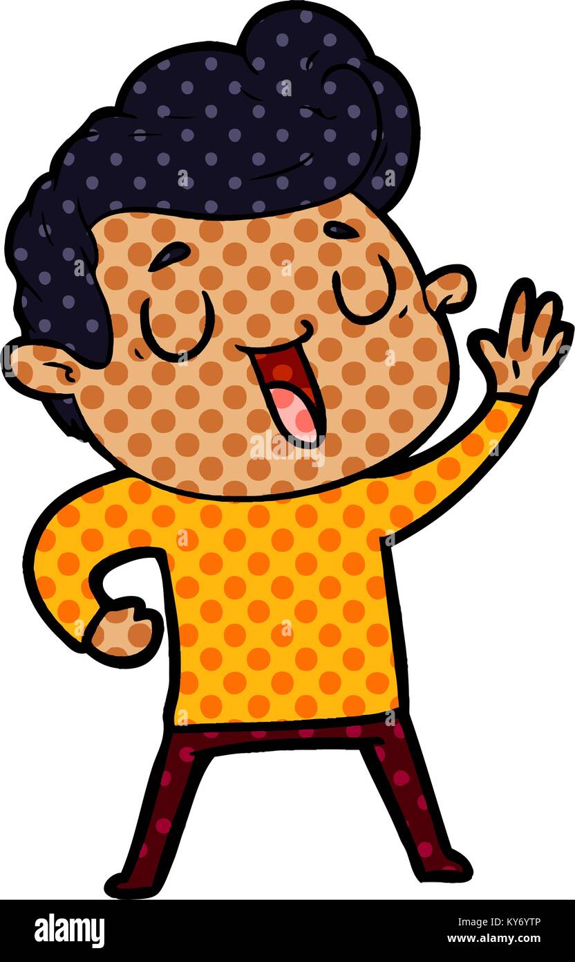 happy cartoon man Stock Vector Image & Art - Alamy