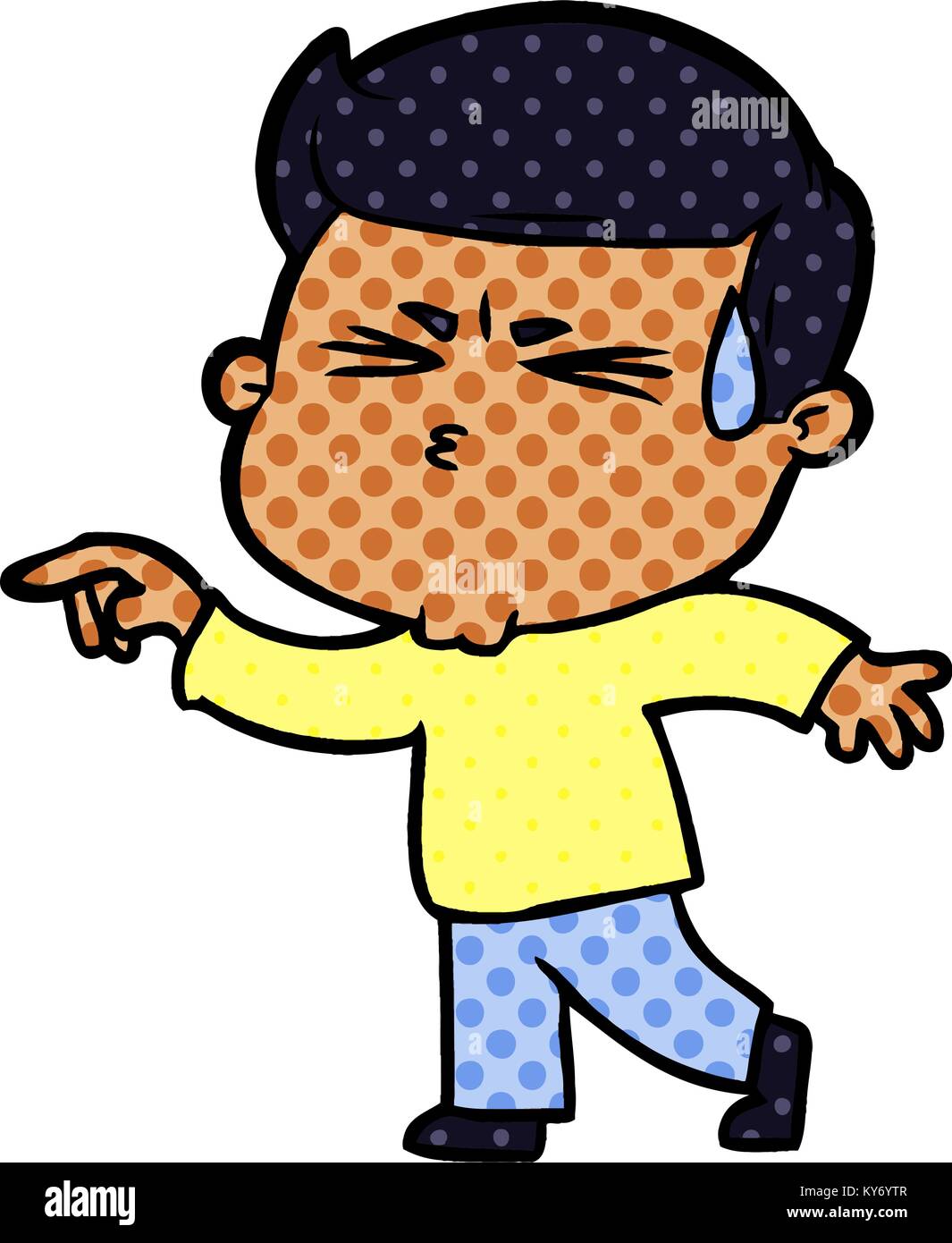 cartoon man sweating Stock Vector Image & Art - Alamy