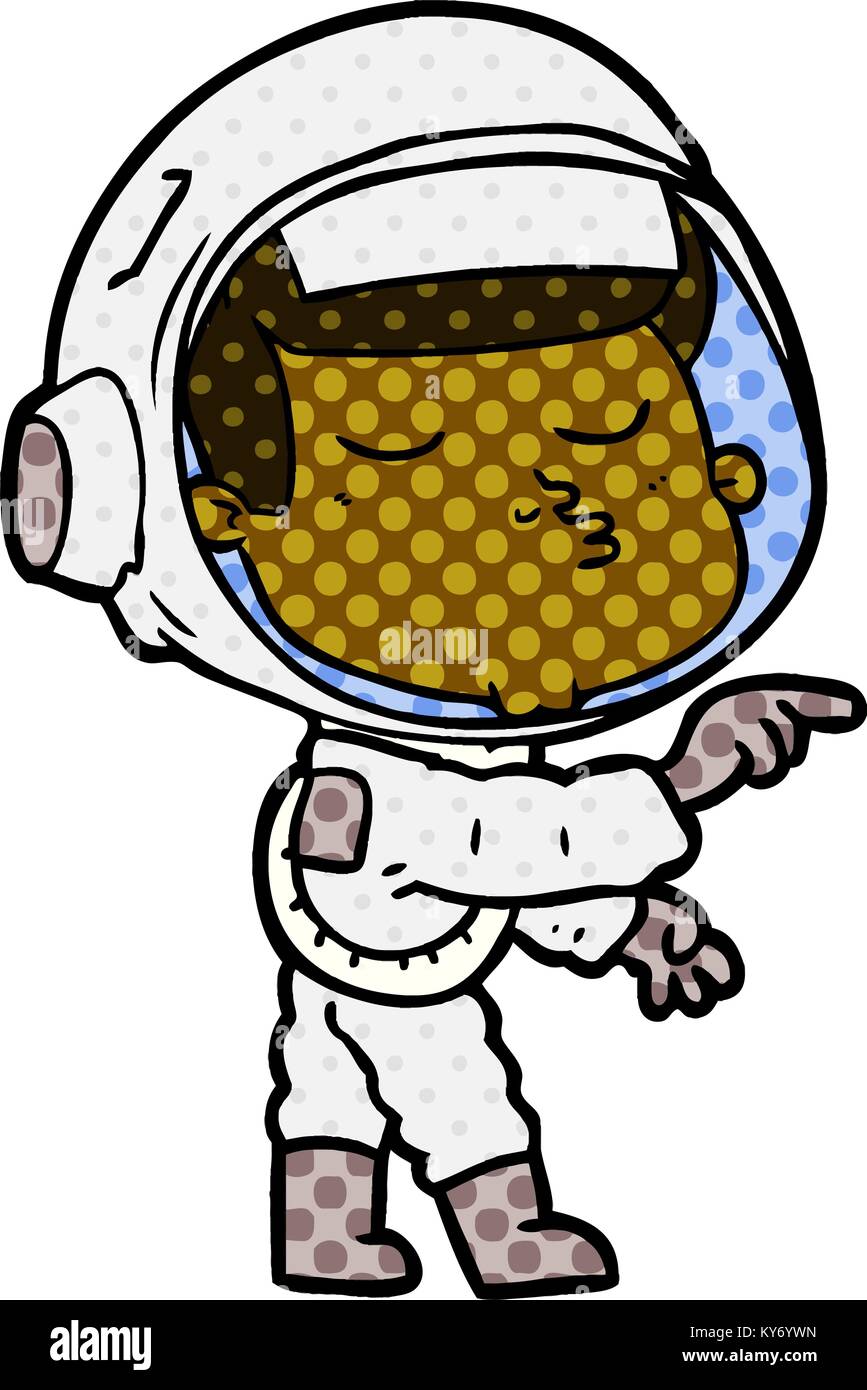 cartoon confident astronaut Stock Vector Image & Art - Alamy