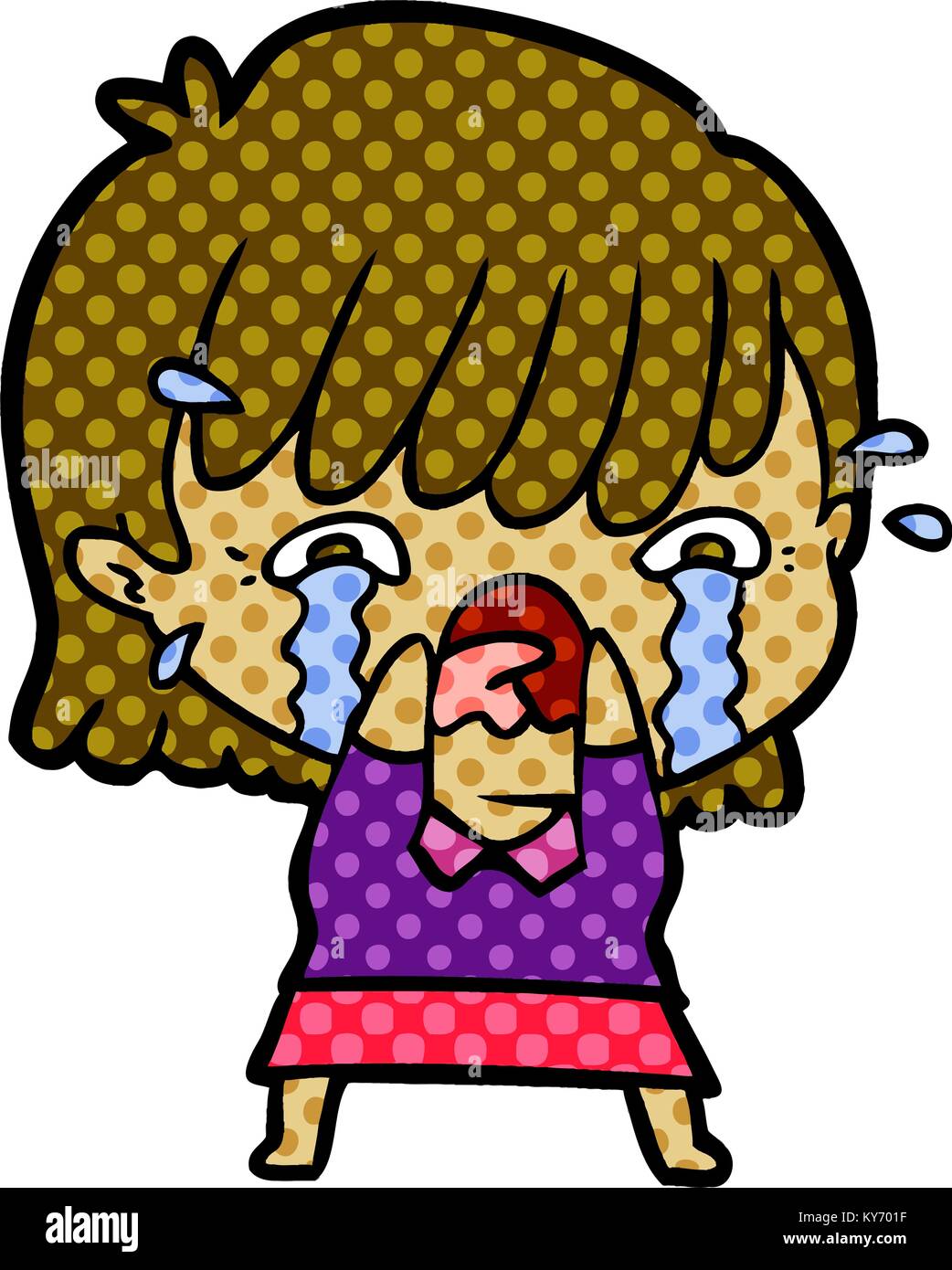 cartoon girl crying Stock Vector Image & Art - Alamy