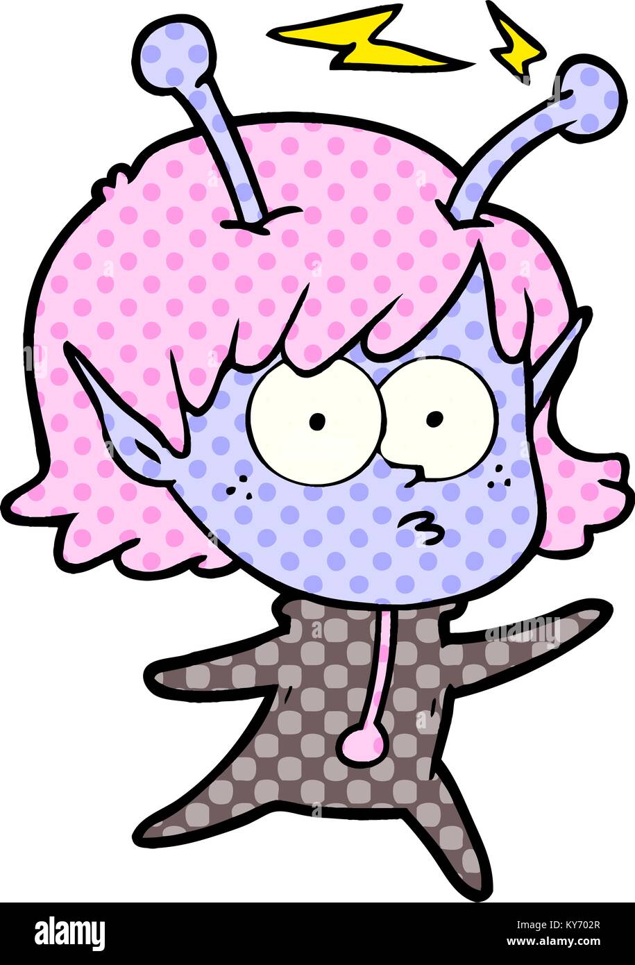 cartoon alien girl Stock Vector Image & Art - Alamy